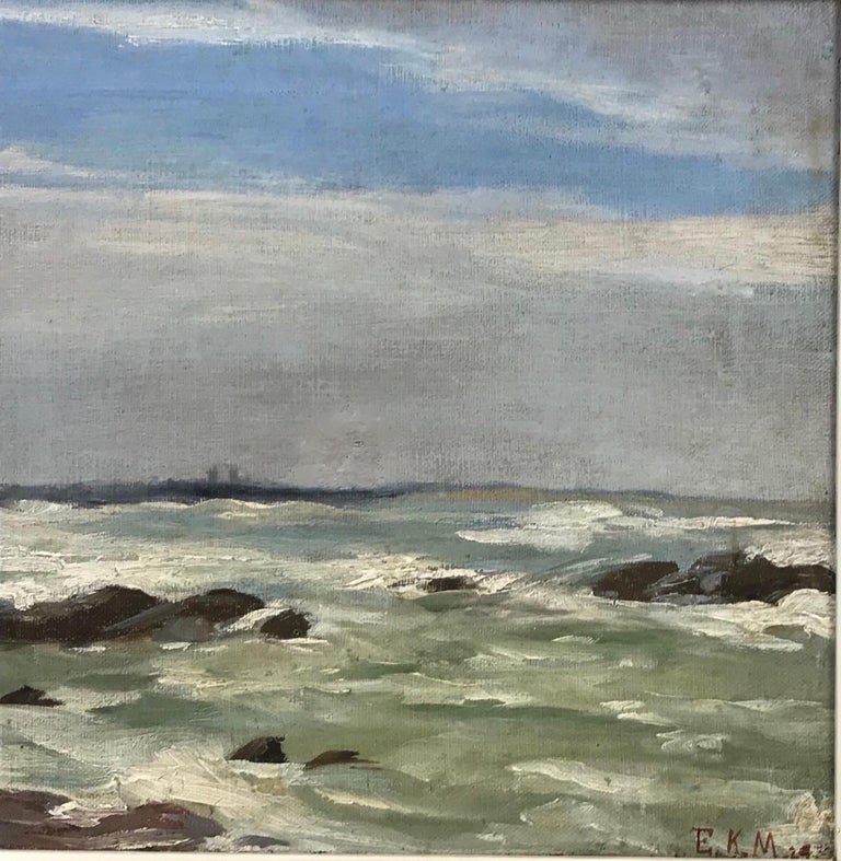 1920's Cornish - Cornish Coastal Seascape with Tin Mines overlooking ...