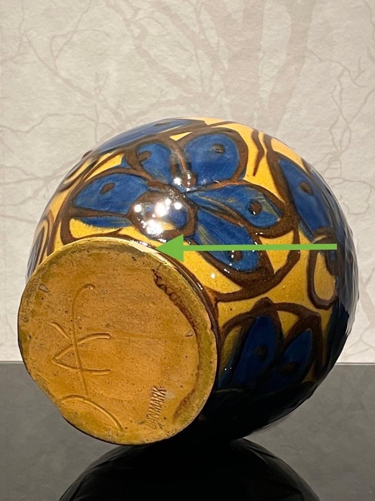 1920s Danish High Ceramic Vase by Herman Kähler For Sale at 1stDibs