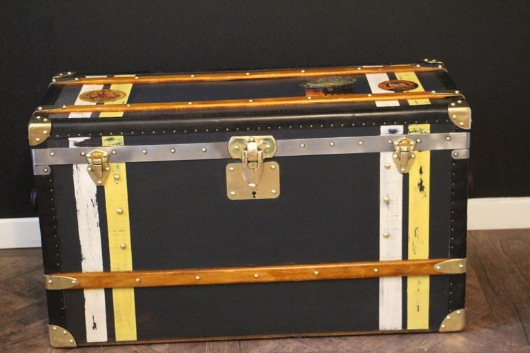 1920s Dark Blue Moynat Steamer Trunk, Moynat Trunk, Moynat Steamer ...