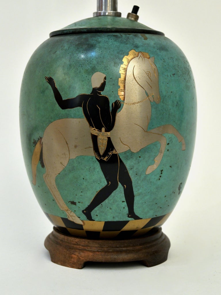 1920s Enabled Verdigris "Ikora" Table Lamp by WMF Company For Sale at ...