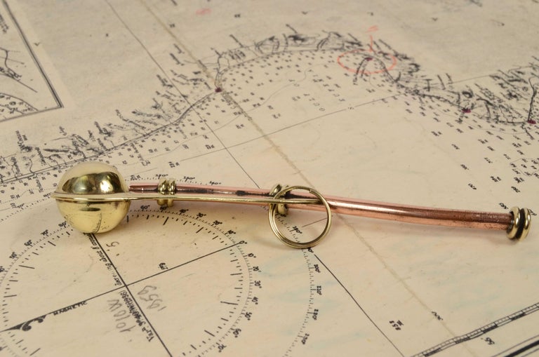 1920s English Brass and Copper Boatswain Whistle Antique Marine Tool ...