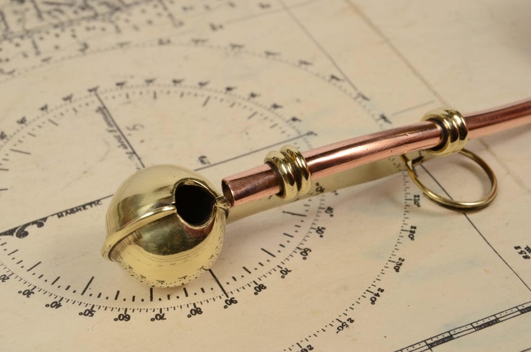 1920s English Brass and Copper Boatswain Whistle Antique Marine Tool ...