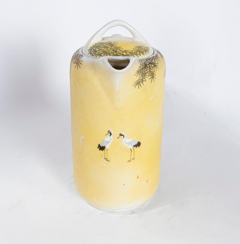 1920s English Porcelain Pitcher Decorated with Birds and Bamboo For ...