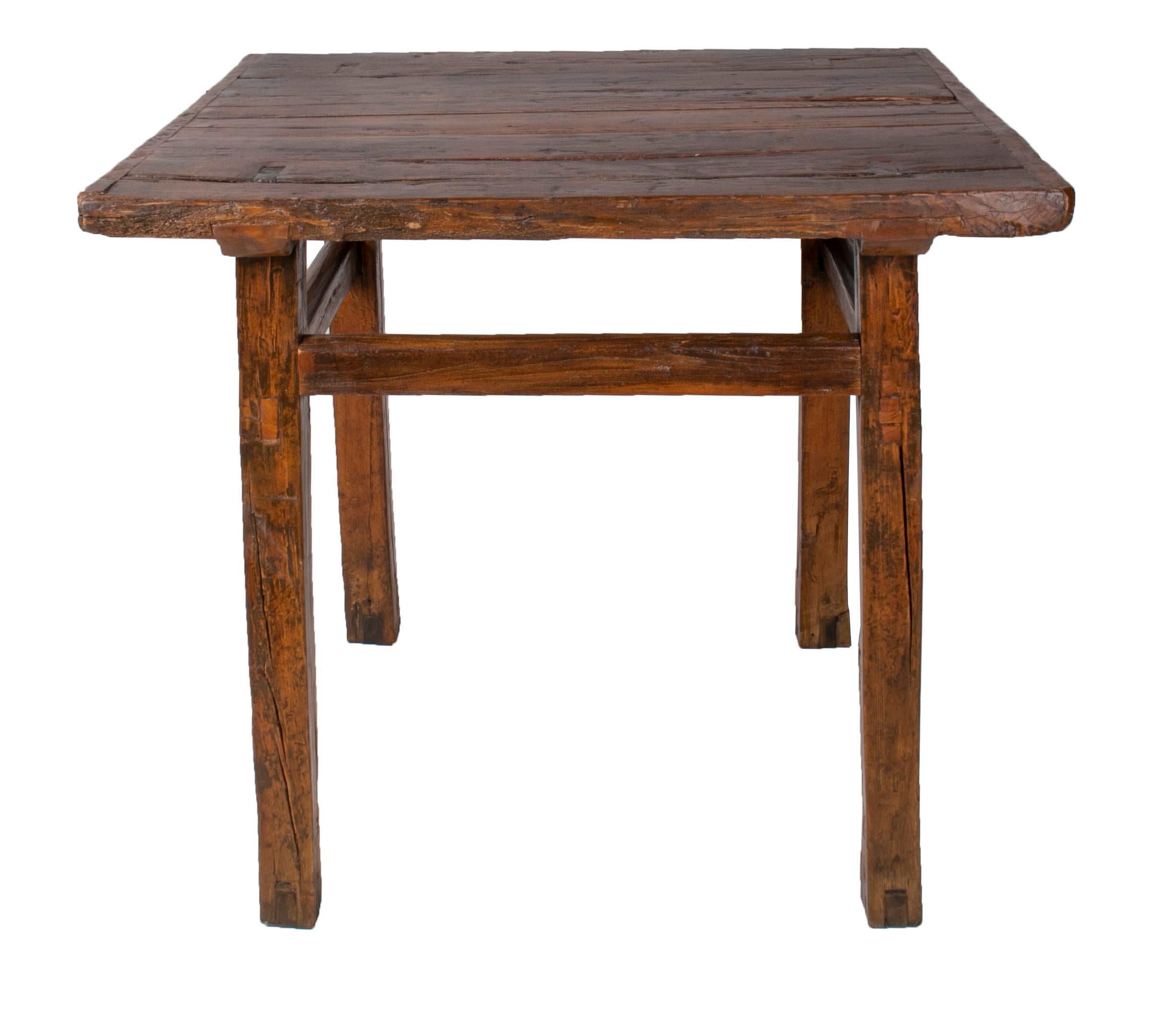 1920s European Natural Wood Finish Square Table For Sale at 1stDibs ...