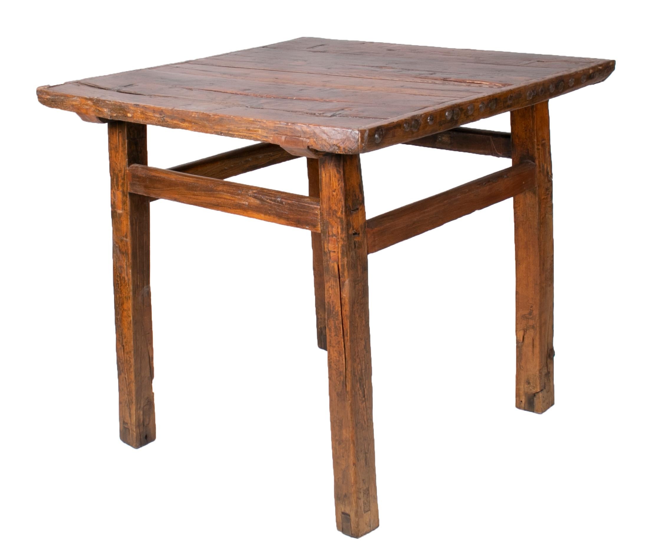 1920s European Natural Wood Finish Square Table For Sale at 1stDibs ...
