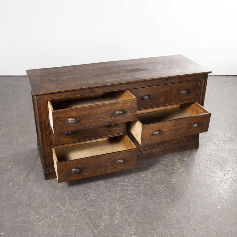 1920s Exceptional Large French Oak Bank of Drawers, Chest of Drawers at ...