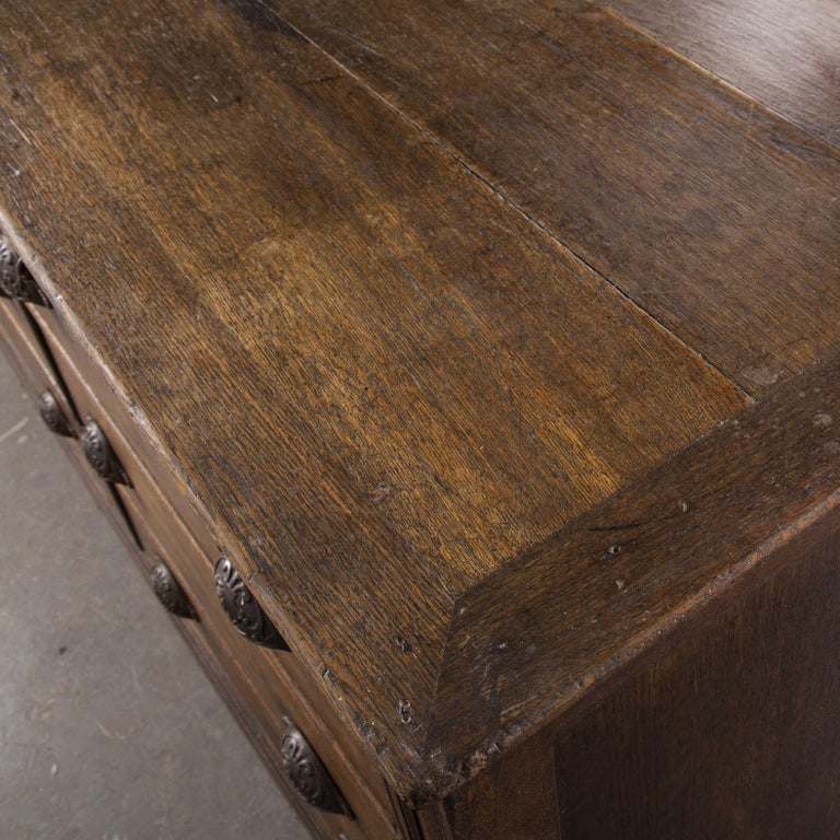 1920s Exceptional Large French Oak Bank of Drawers, Chest of Drawers at ...