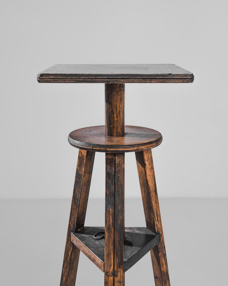 1920s French Adjustable Wooden Sculpture Stand at 1stDibs