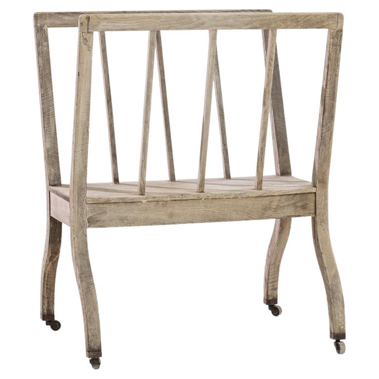 1920s French Bleached Oak Architect Stand For Sale at 1stDibs