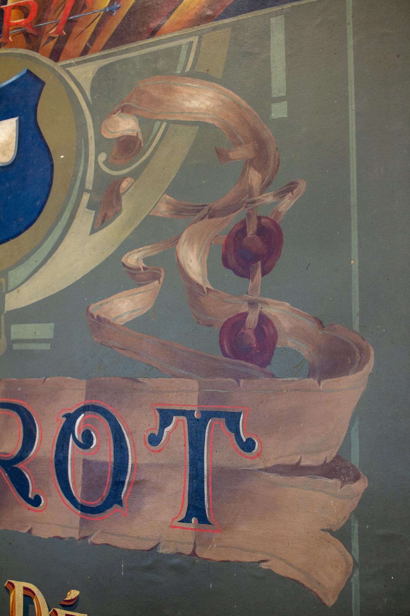 1920s French "Signs, Paints, Varnish and Wallpaper" Trade Sign Poster ...