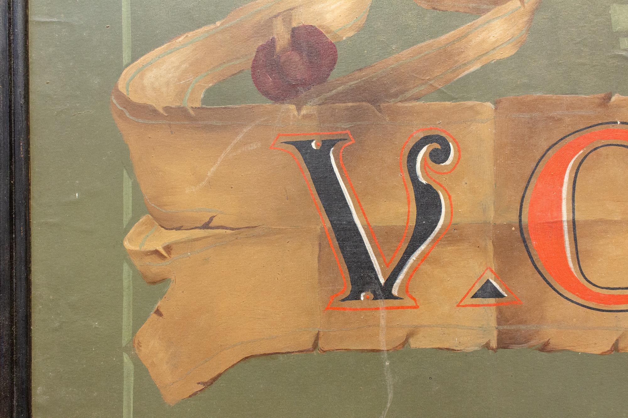 1920s French "Signs, Paints, Varnish and Wallpaper" Trade Sign Poster ...