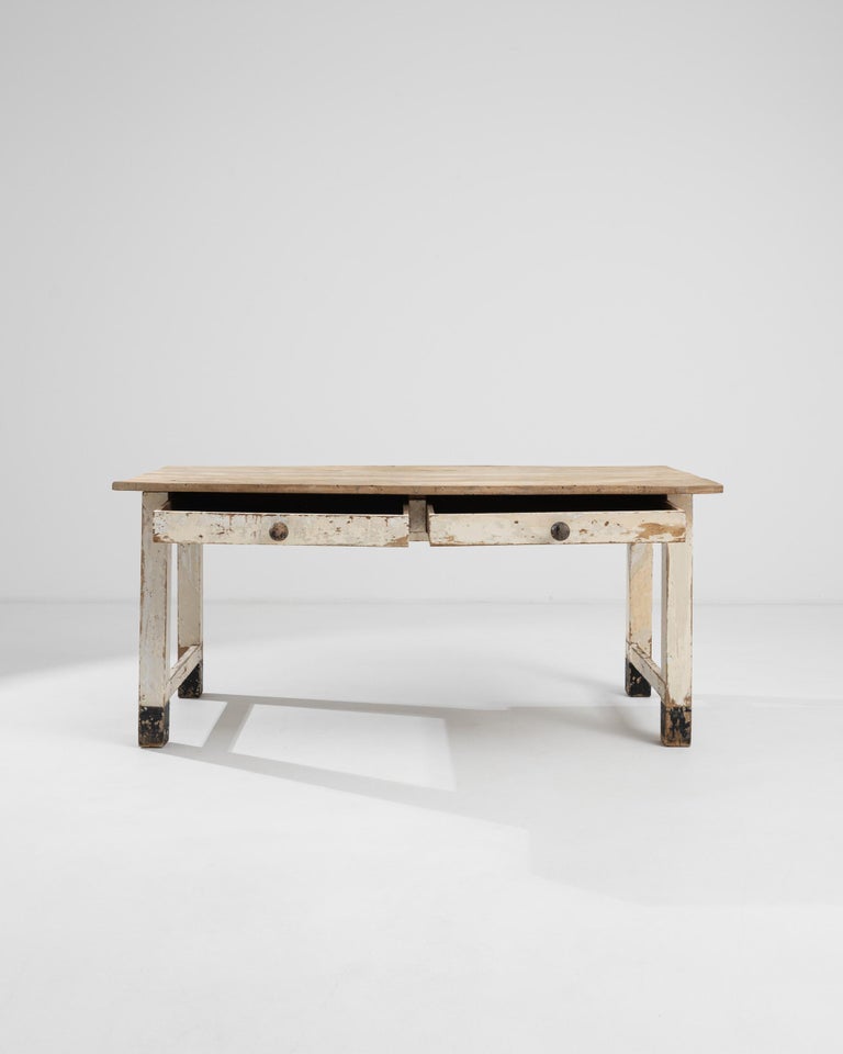 1920s French Wooden Work Table For Sale at 1stDibs
