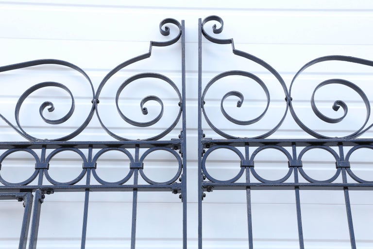 1920s Hand-Forged Monumental Steel Gate from a Forest Bungalow in East ...