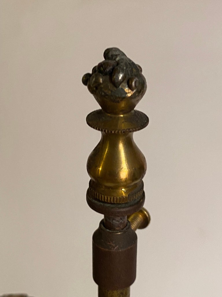 1920s Heavily Carved Asian Jade Table Lamp For Sale at 1stDibs