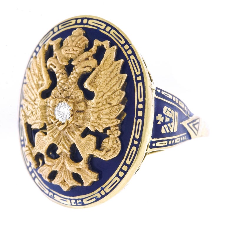Imperial Russian 14k Signet Ring c1920s at 1stDibs | imperial signet ring