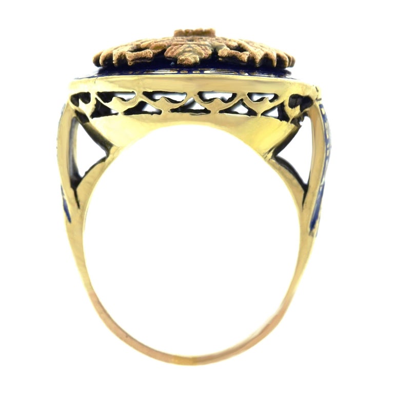 Imperial Russian 14k Signet Ring c1920s at 1stDibs | imperial signet ring