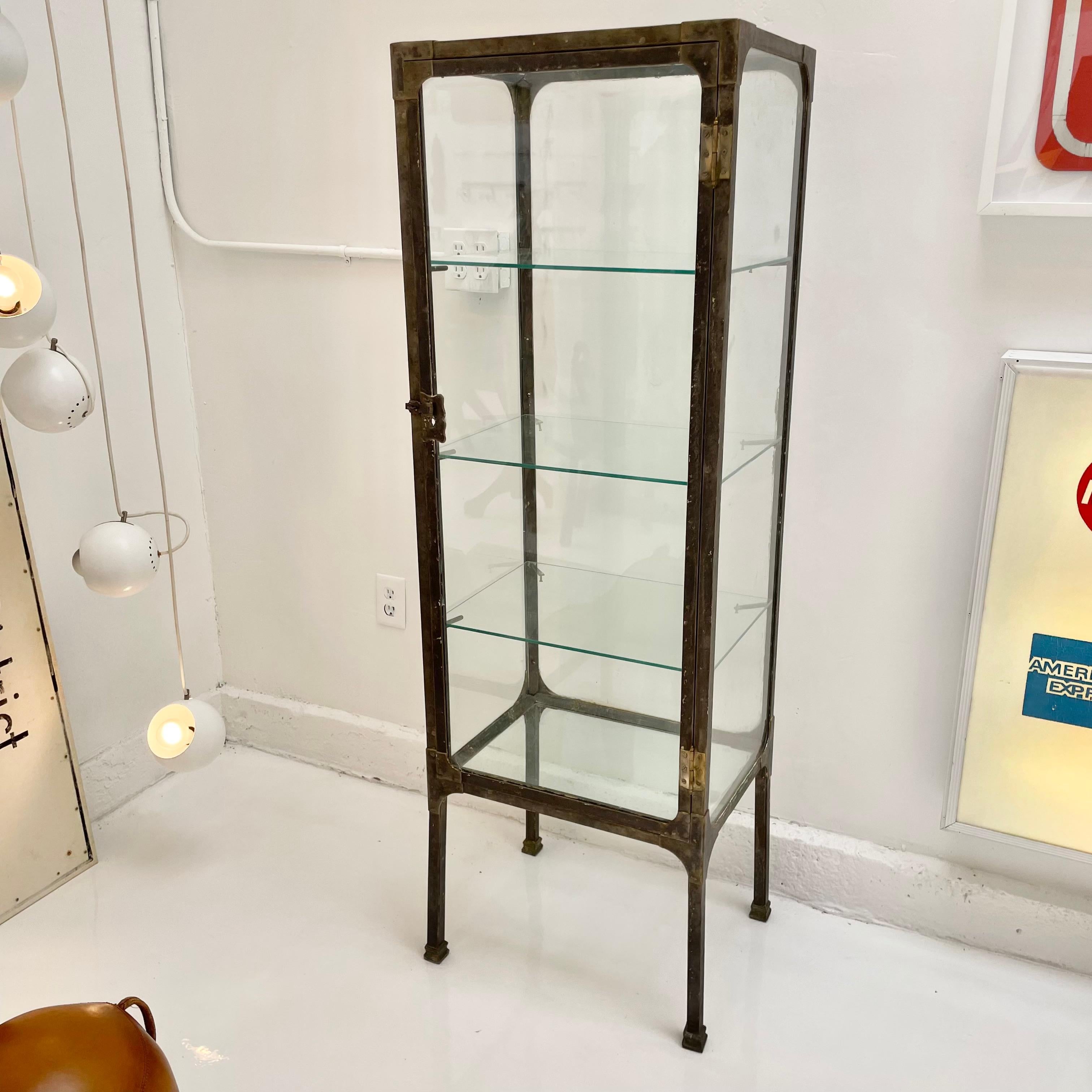 1920s Iron and Glass Vitrine at 1stDibs