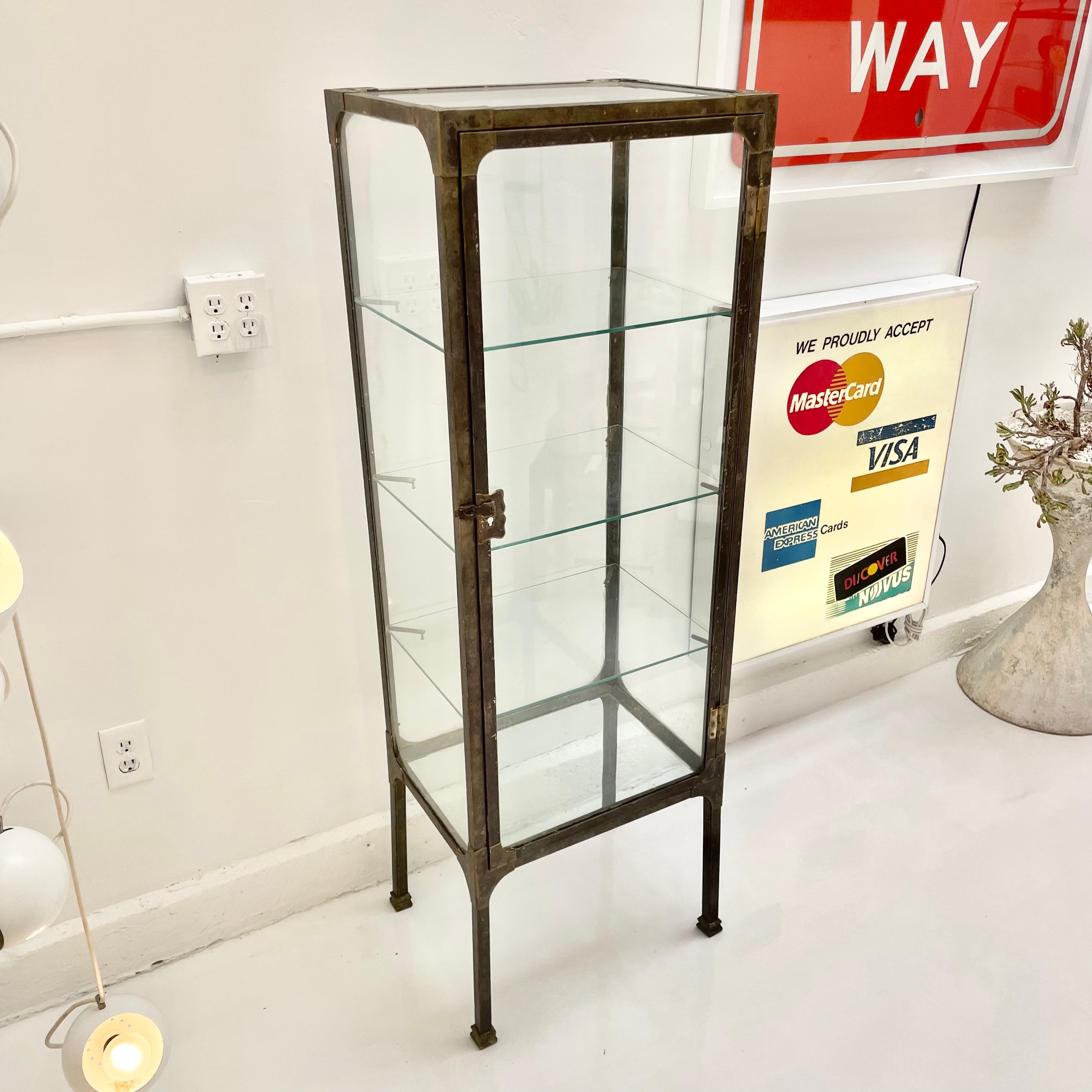 1920s Iron and Glass Vitrine at 1stDibs
