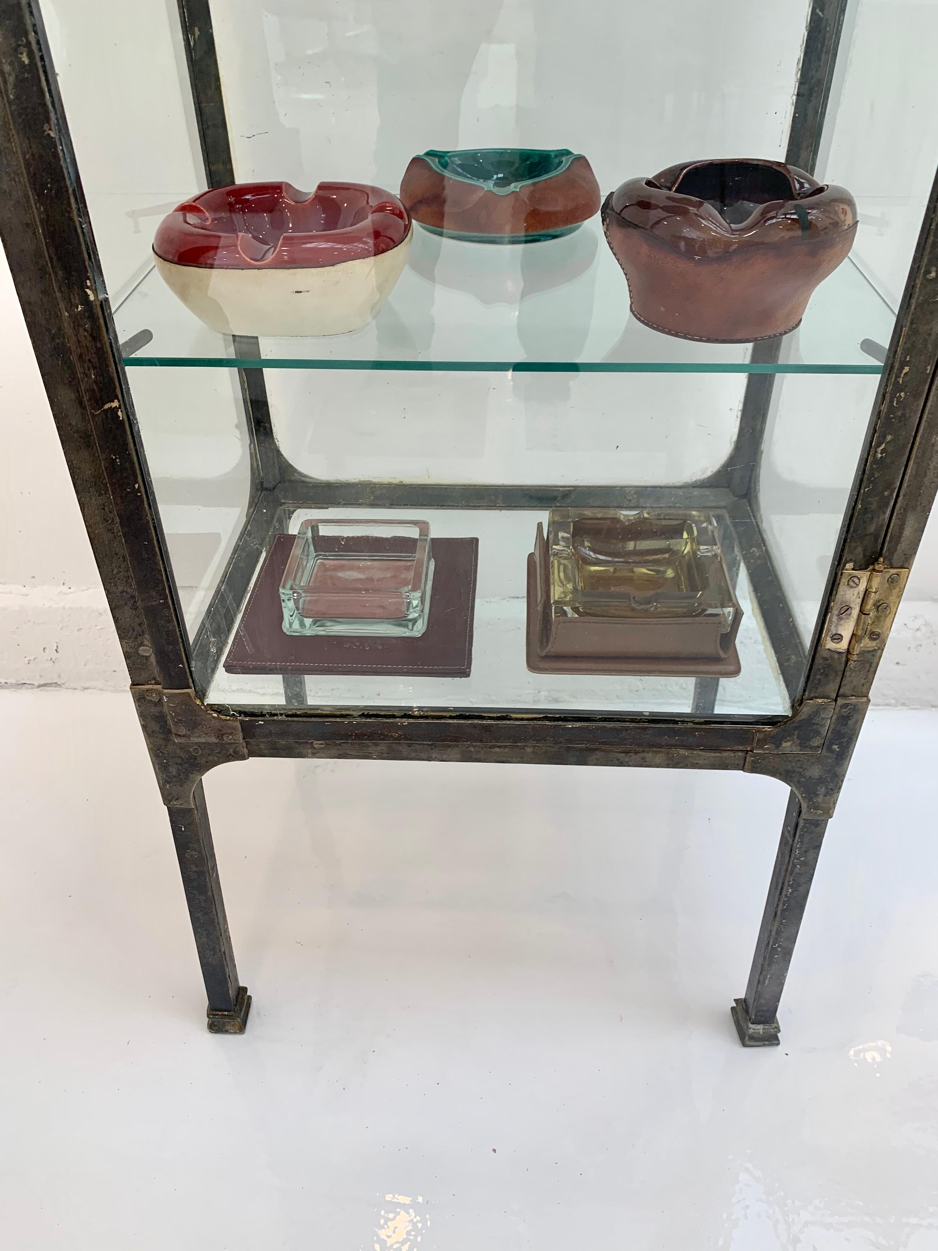 1920s Iron and Glass Vitrine at 1stDibs