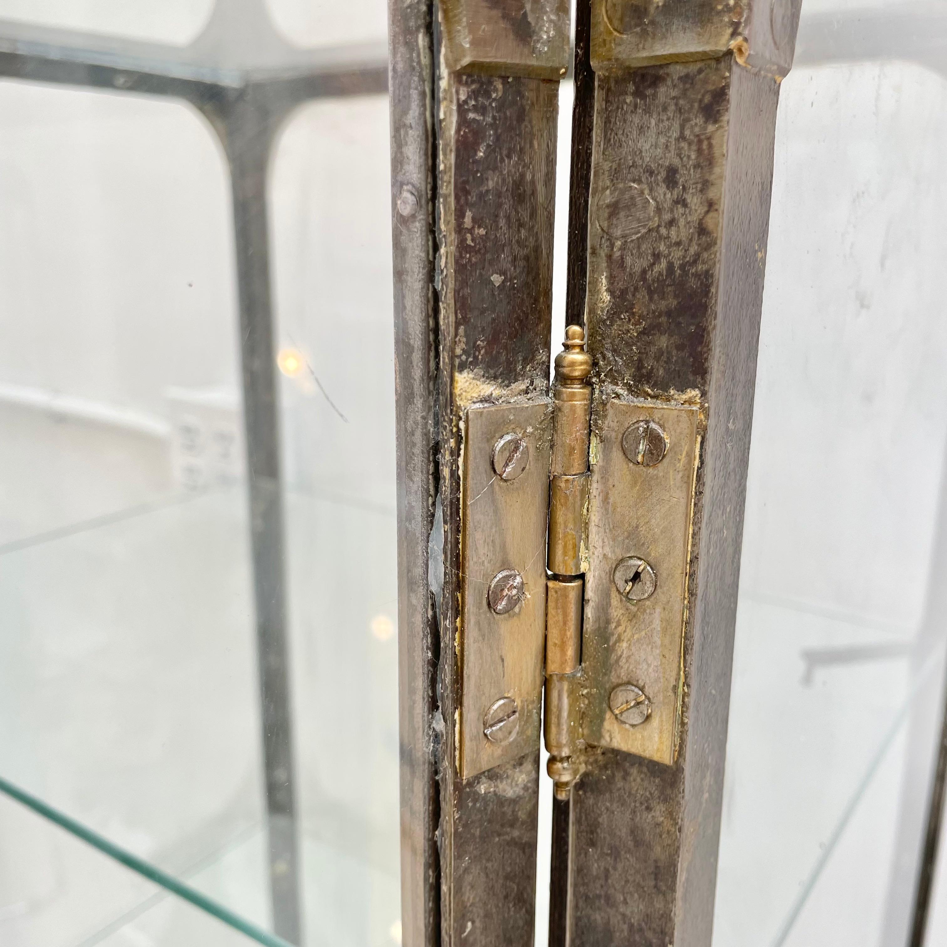 1920s Iron and Glass Vitrine at 1stDibs
