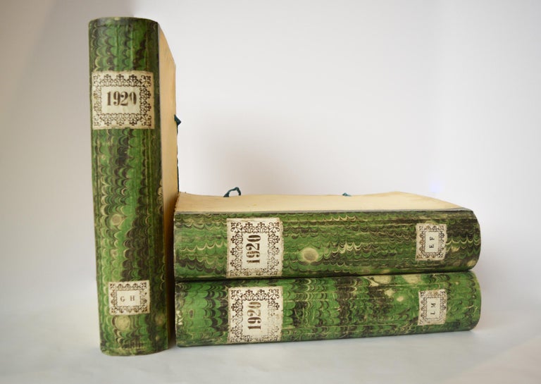 1920s Italian Archival Document Boxes at 1stDibs