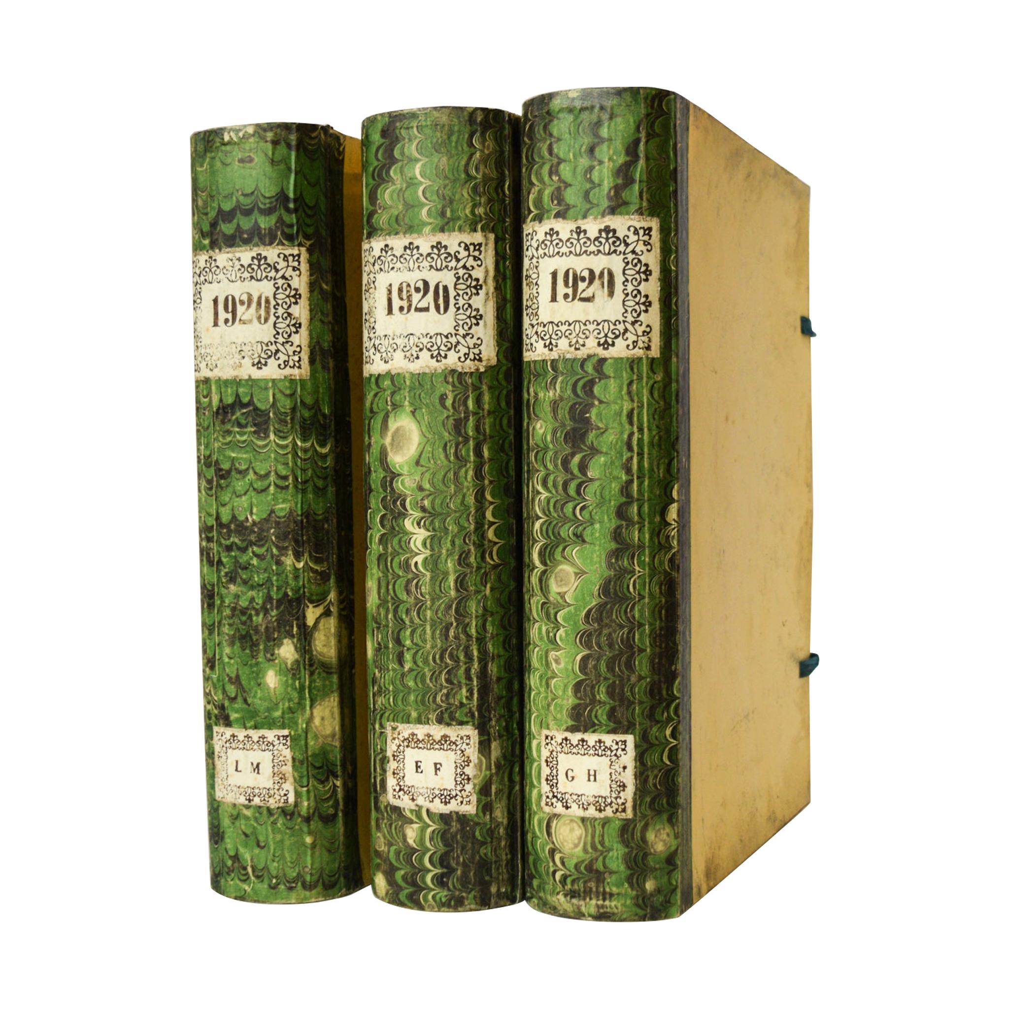 1920s Italian Archival Document Boxes at 1stDibs