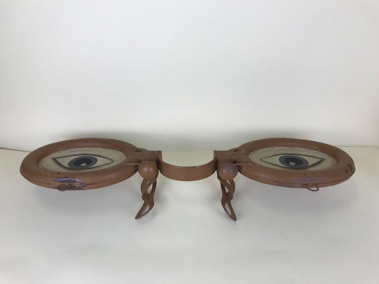 1920s Italian Vintage Metal Double-Sided Optical Shop Sign at 1stDibs