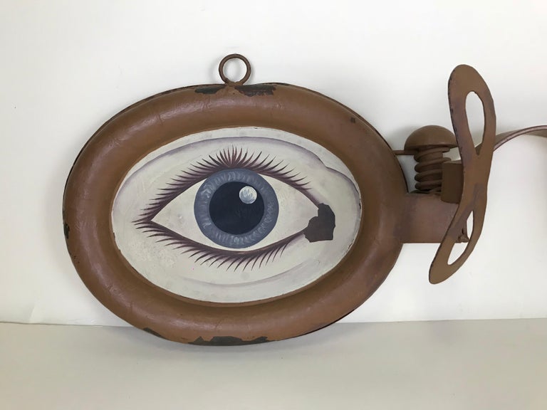 1920s Italian Vintage Metal Double-Sided Optical Shop Sign at 1stDibs