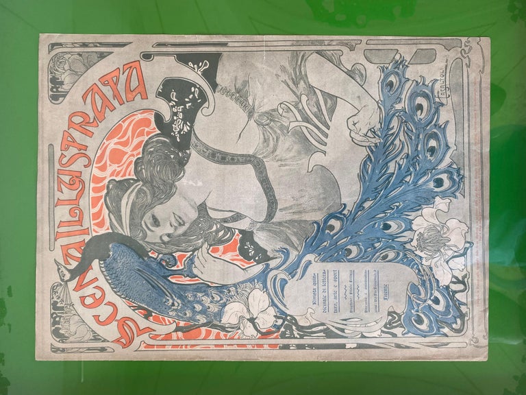 1920s Original Vintage Poster, Front Page of the "Rivista Illustrata ...