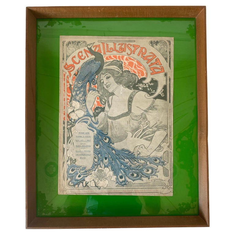 1920s Original Vintage Poster, Front Page of the "Rivista Illustrata ...