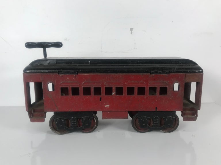 1920s Keystone Pullman Ride on Train / Trolly, Pressed Steel Toy at 1stDibs