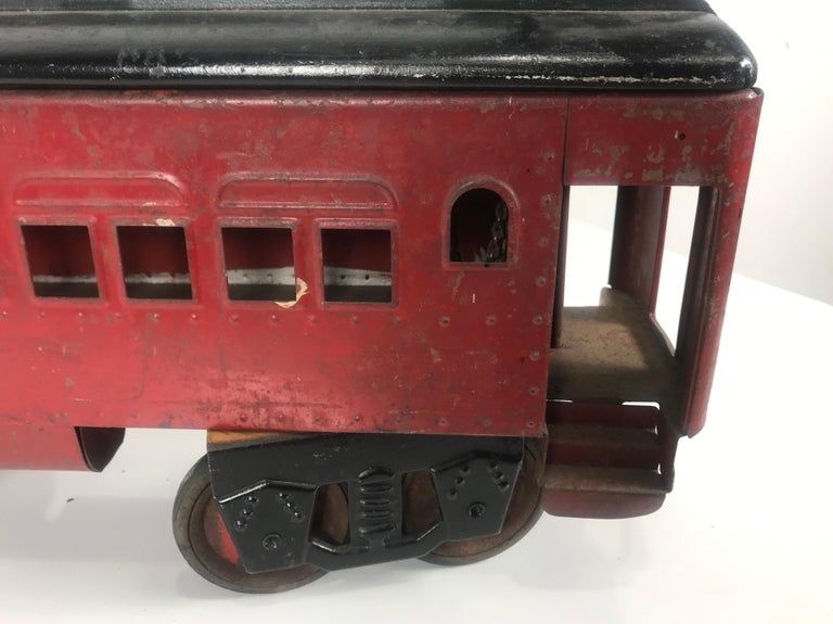 1920s Keystone Pullman Ride on Train / Trolly, Pressed Steel Toy at 1stDibs