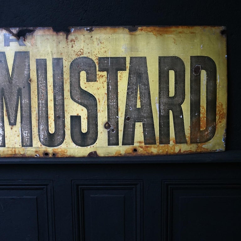 1920s Large Enamel Advertising Tin Sign Colman's Mustard at 1stDibs ...