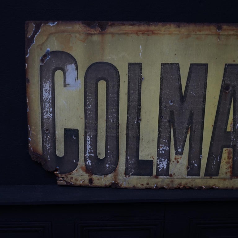 1920s Large Enamel Advertising Tin Sign Colman's Mustard at 1stDibs ...