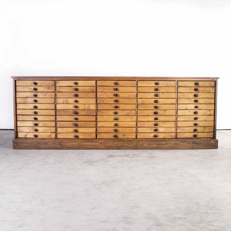 1920's Large French Workshop Bank Of Drawers - Forty Five Drawers at ...