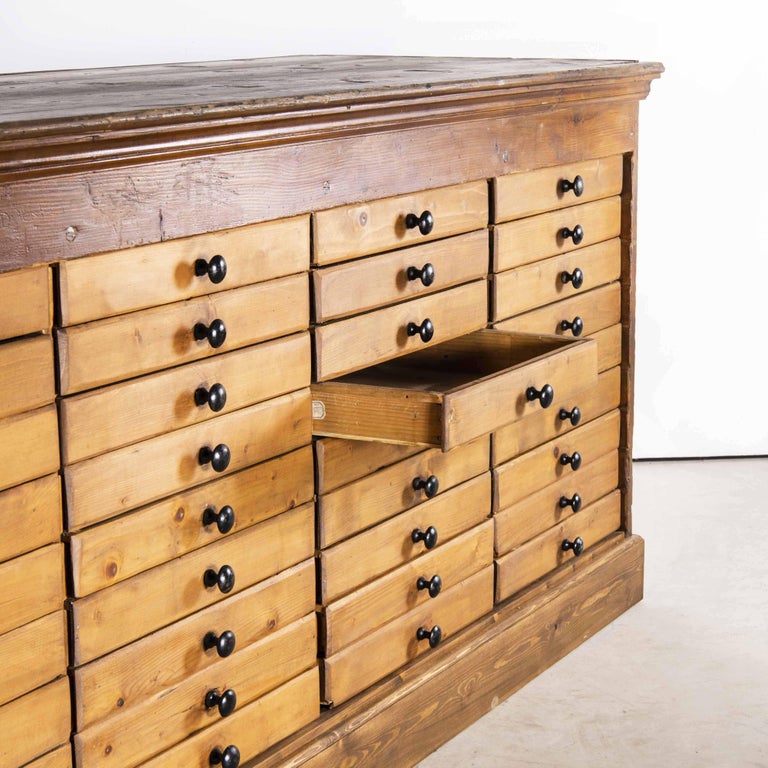 1920's Large French Workshop Bank Of Drawers - Forty Five Drawers at ...