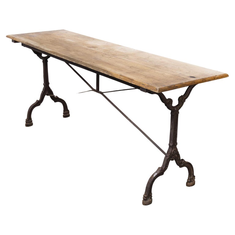 1920's Large Rectangular Cast Base Dining Table '1361' For Sale at 1stDibs