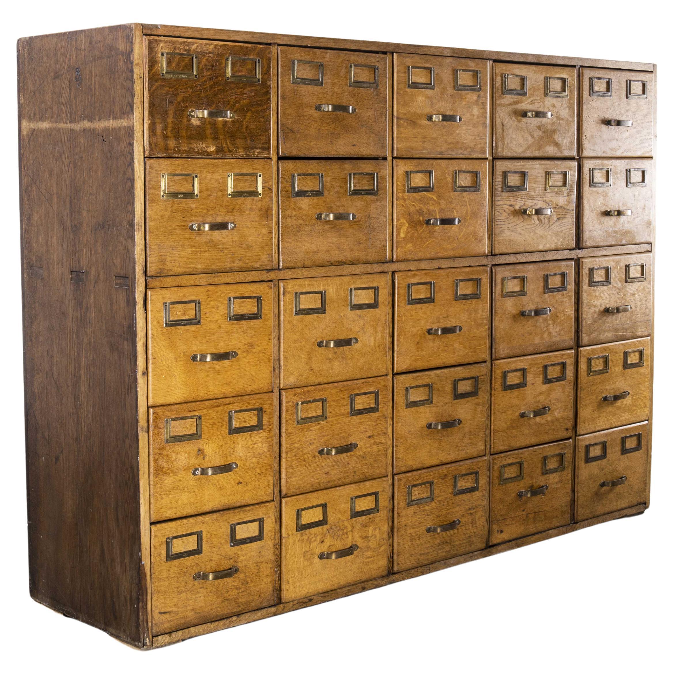 1920's Large French Workshop Bank Of Drawers - Forty Five Drawers For ...
