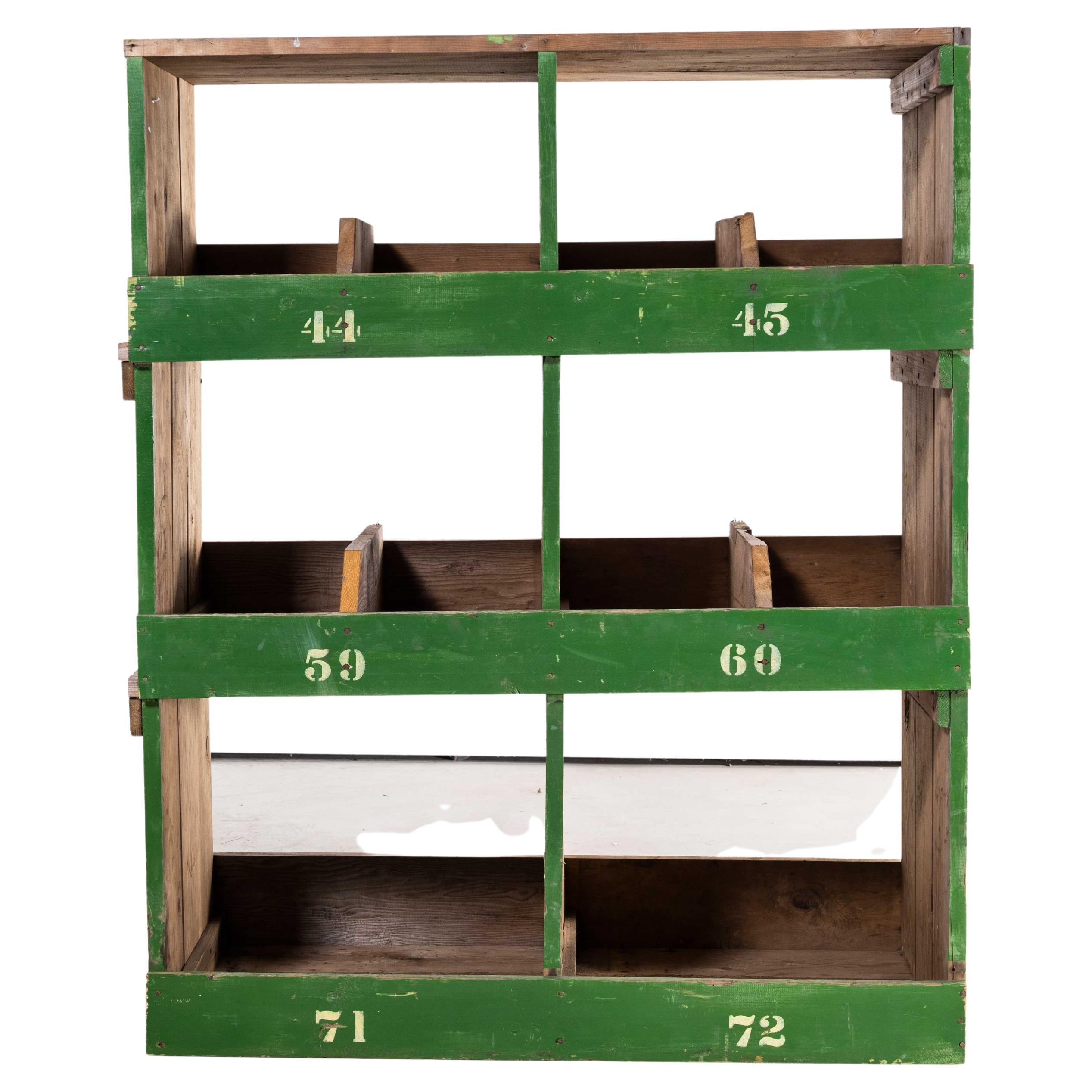1920's Late Victorian Pigeon Hole Unit, Storage, Shelving Unit 'Model ...