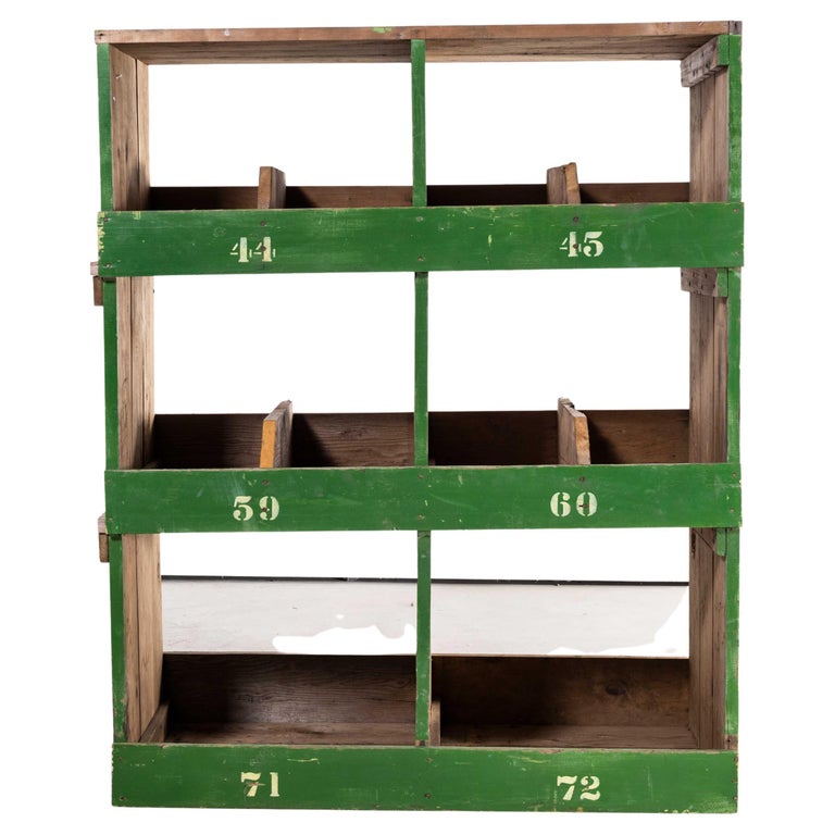 1920s Late Victorian Pigeon Hole Unit, Storage, Shelving Unit 'Model ...