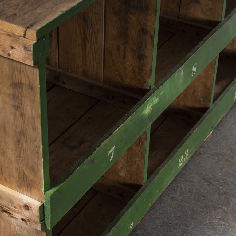 1920's Late Victorian Pigeon Hole Unit, Storage, Shelving Unit 'Model ...