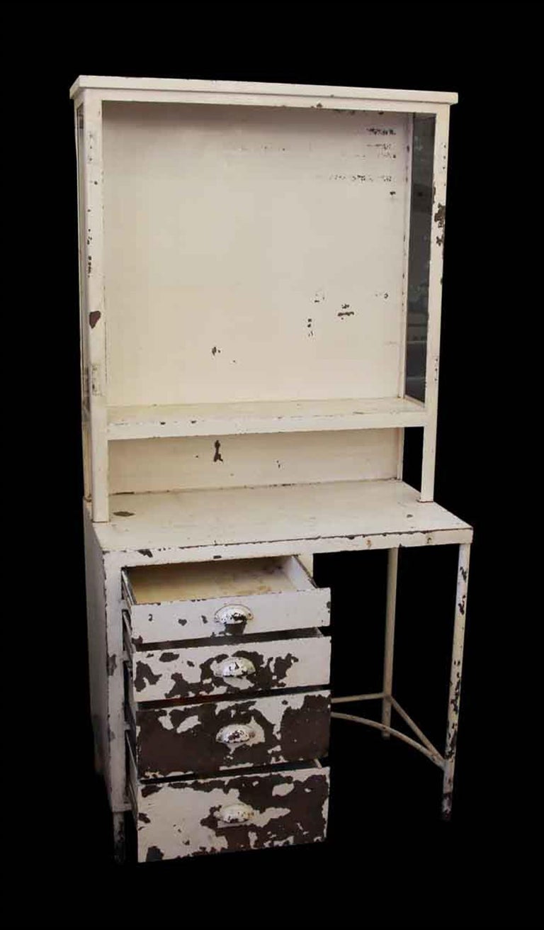 1920s Medical Surgical Storage Cabinet Desk with Chippy Paint For Sale ...
