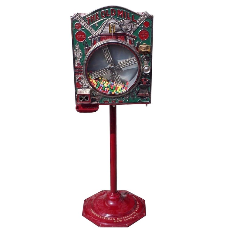 1920s Mutoscope Old Wind Mill 1c Coin Op Candy Vending Machine For Sale ...