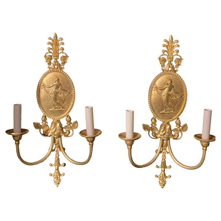 Pair of Neoclassical Style Sconces, Circa 1920s For Sale at 1stDibs