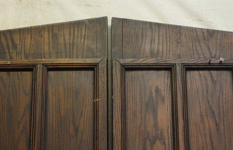 1920s Oak Wine Cellar Double Entry Doors with Gothic Arch at 1stDibs