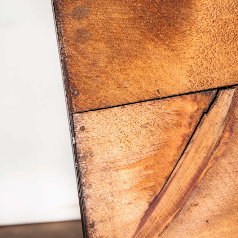 1920s Original English Tailors Tall Mirror with Paneled Back, Foxed ...