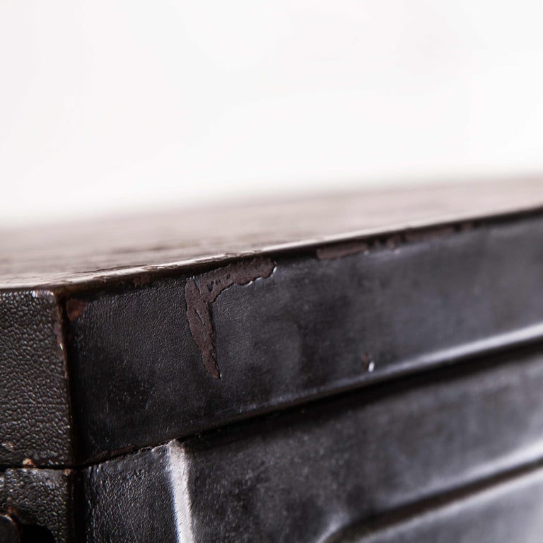 1920s Paneled Sheet Metal Filing Cabinet, Chest Of Drawers at 1stDibs ...