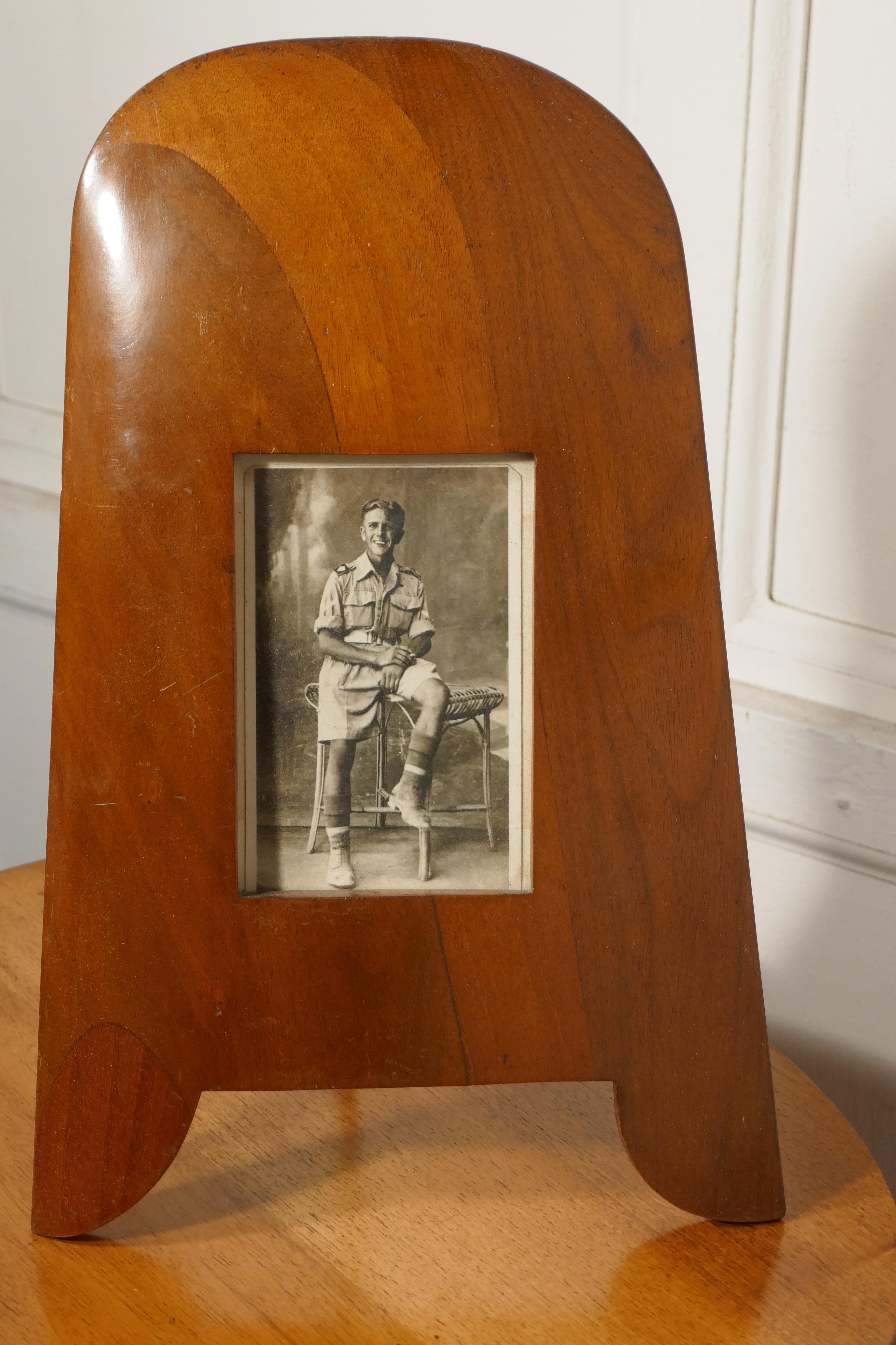 1920s Picture Frame Made from a Wooden Propeller Tip Section at 1stDibs