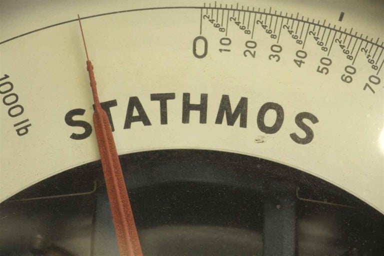 1920s Red Johnson Scale Co. Stathmos Scale For Sale at 1stDibs