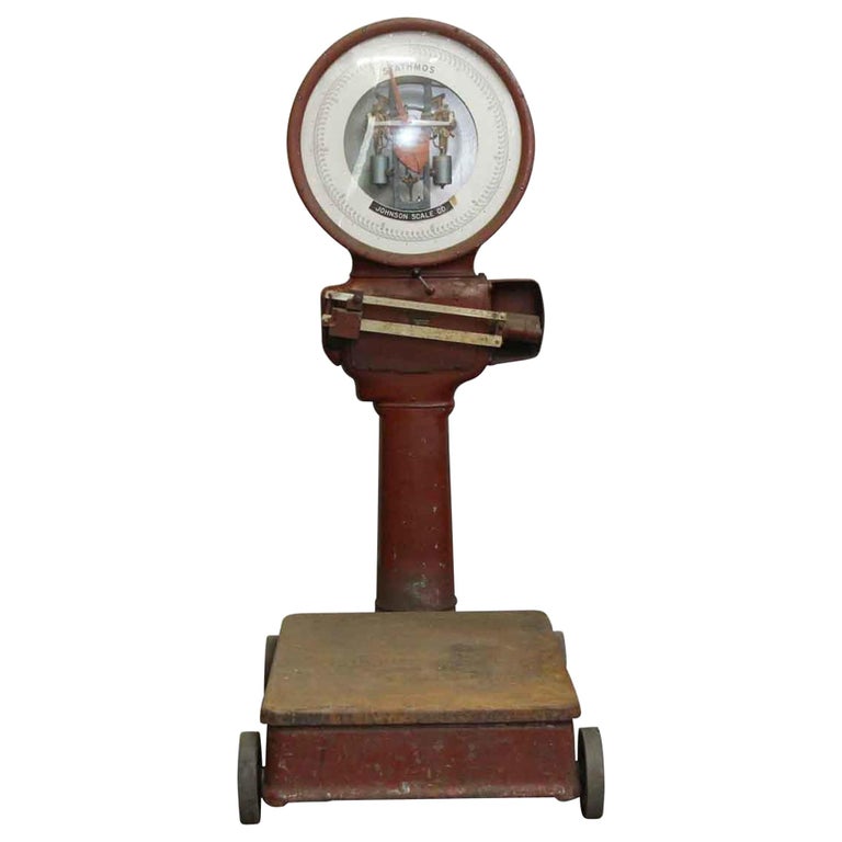 1920s Red Johnson Scale Co. Stathmos Scale For Sale at 1stDibs
